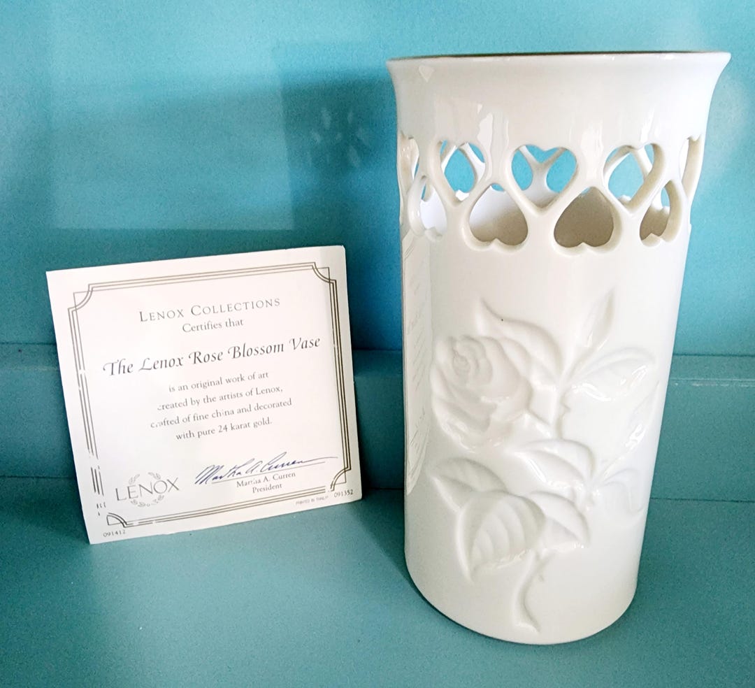 Vintage 1990s Lenox Heart Collection Vase - Etsy