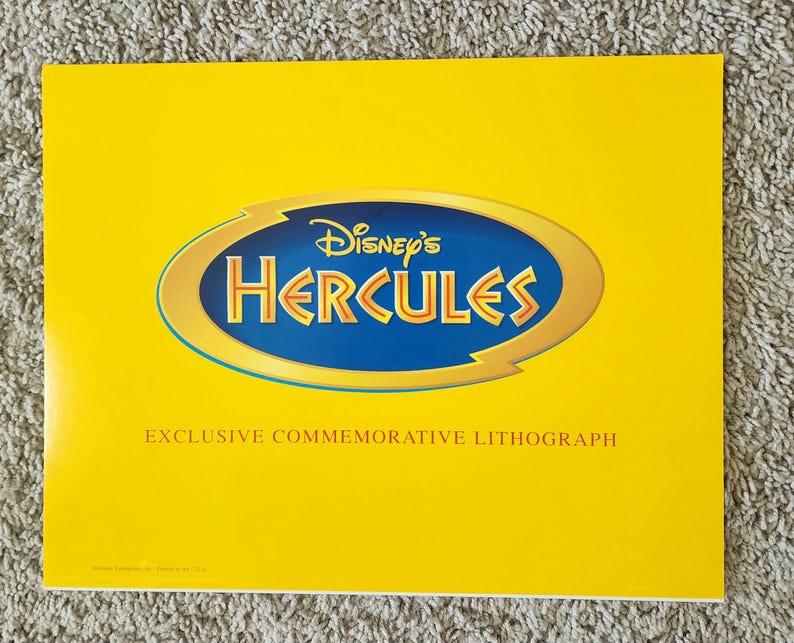 Vintage 1997 Hercules Exclusive Commemorative Lithograph Portfolio - Etsy