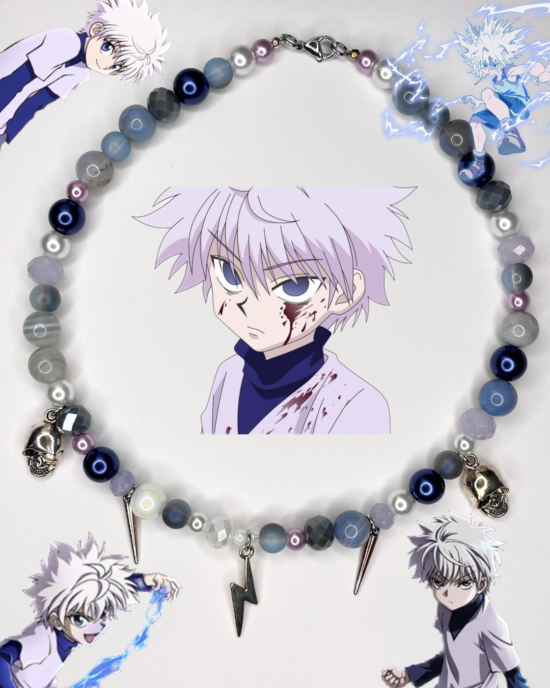 Thunder Lightning Anime Character Inspired Necklace - Etsy