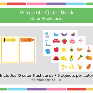 Color Flashcards, Printable Busy Binder Toddler,busy Books for Toddlers ...