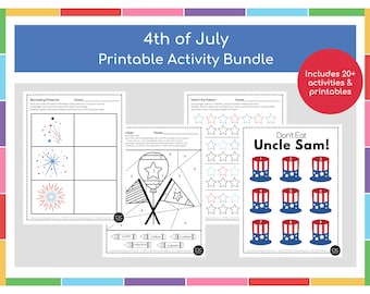 USA Preschool Worksheets Printable Patriotic (Download Now) - Etsy