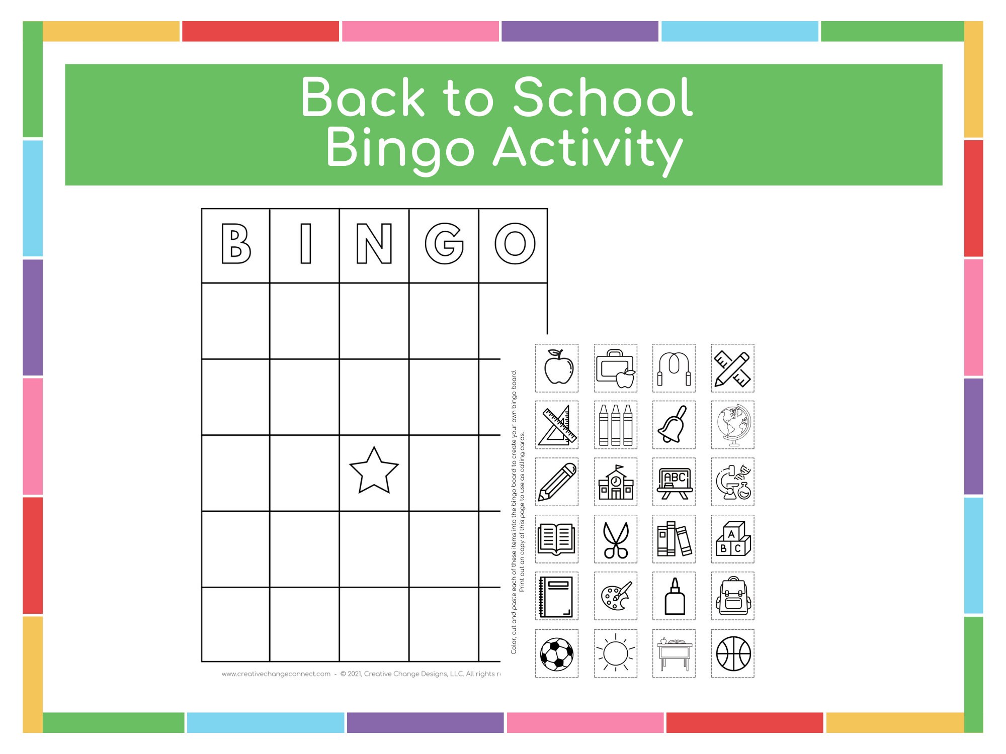 Create Your Own Back to School BINGO Game (8.5x11) - Etsy