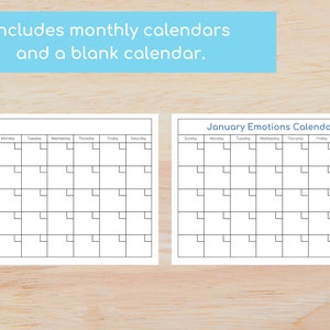 Kids Emotion Chart, Emotions Calendar for Kids, Emotions Tracker ...