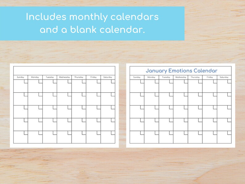 Kids Emotion Chart, Emotions Calendar for Kids, Emotions Tracker ...