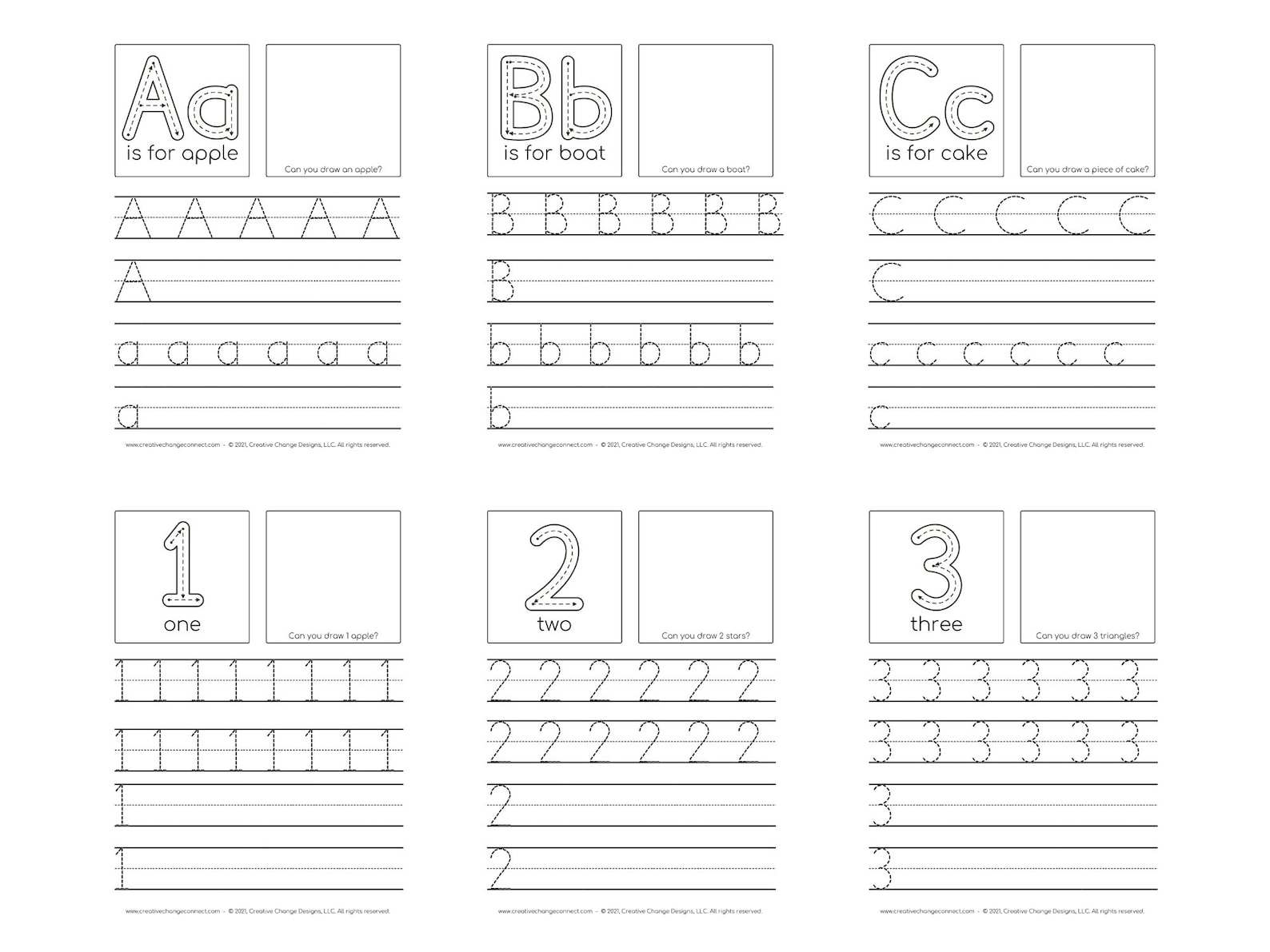 Handwriting Practice Sheets + Let's Draw, Handwriting Practice for Kids ...