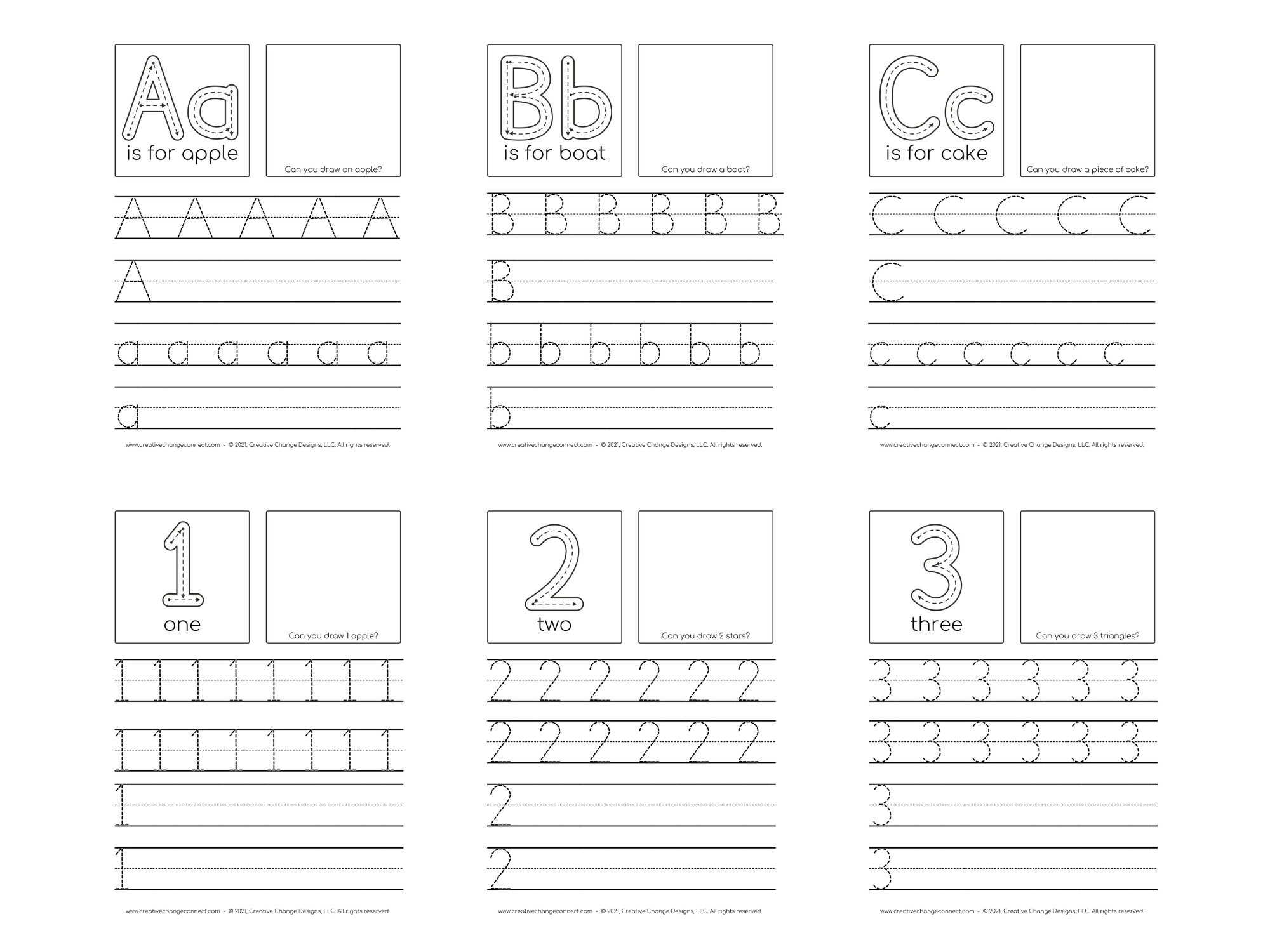 Handwriting Practice Sheets + Let's Draw, Handwriting Practice for Kids ...
