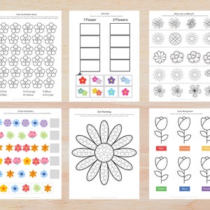 Flower Learning Pack, Flower Coloring Pages, Flower Worksheet ...