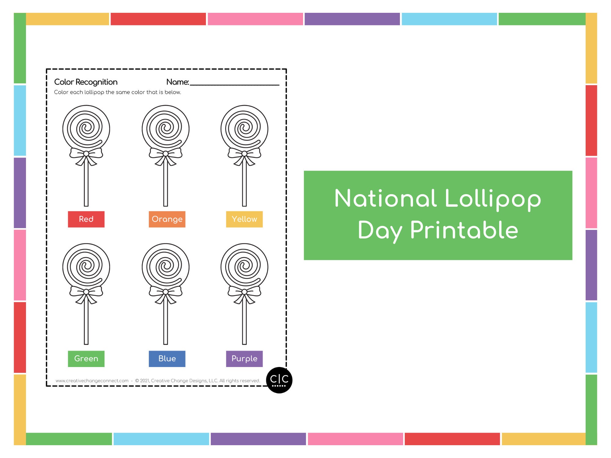 National Lollipop Day Coloring Page - Etsy
