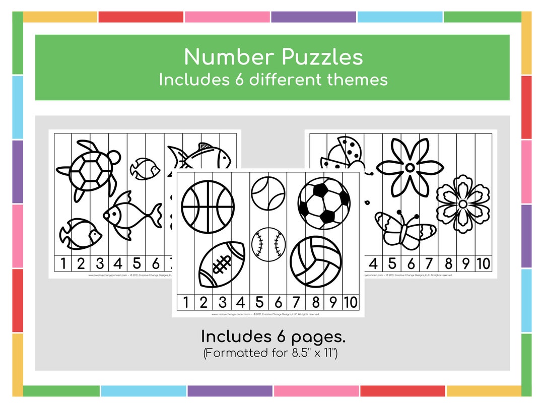 Printable Number Sequence Puzzles for Kids, Number Puzzles, Printable ...