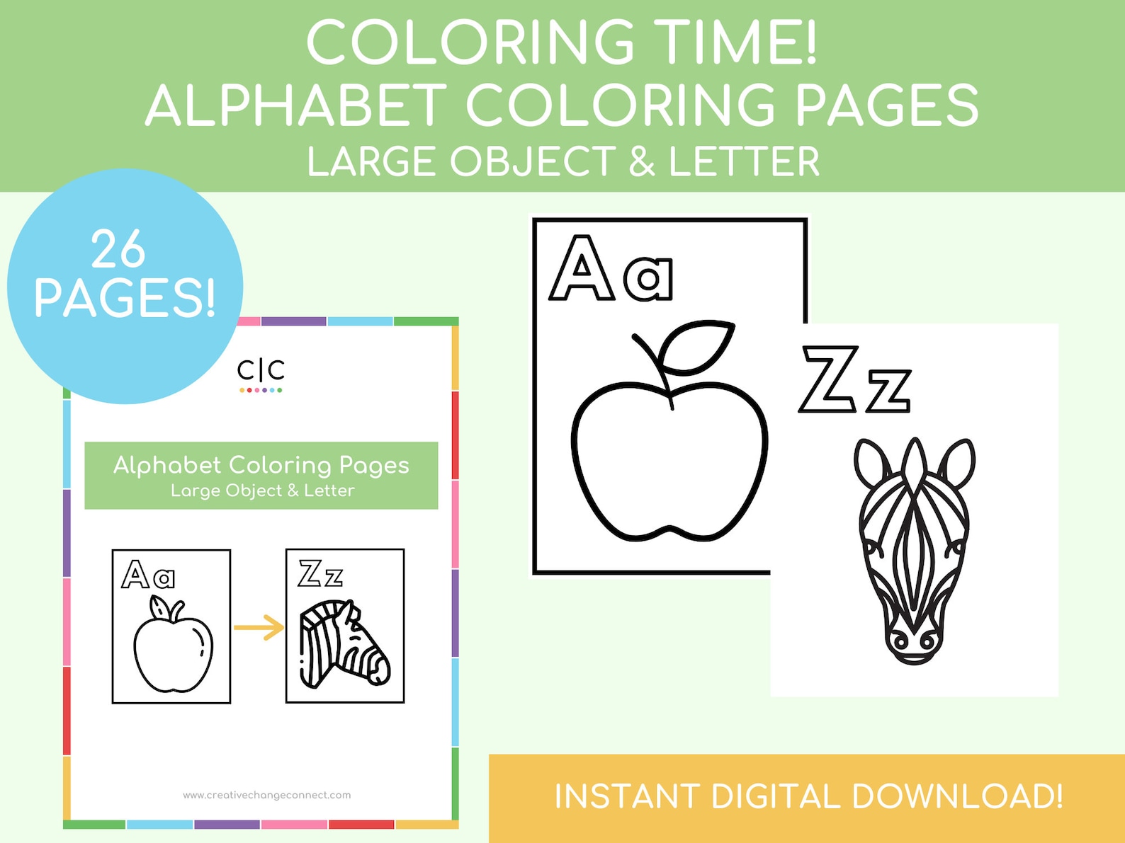 Alphabet Coloring Book, Alphabet Coloring Page Printable, Coloring ...