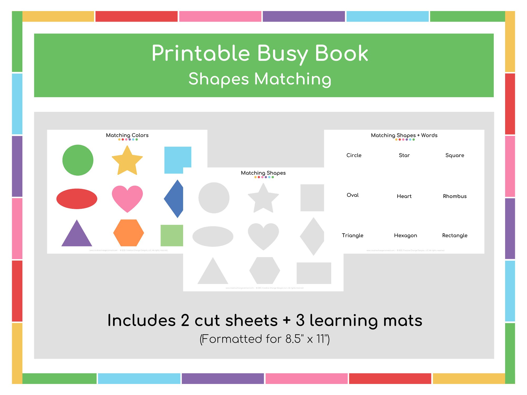 Shapes Busy Book Printable,quiet Book Pages,printable Busy Binder,busy ...