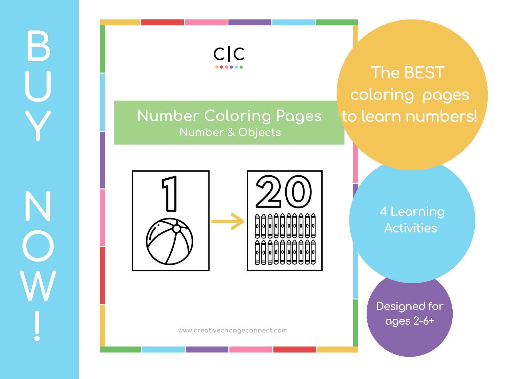 Number Coloring Page, Number Coloring Book, Coloring Pages for Kids ...