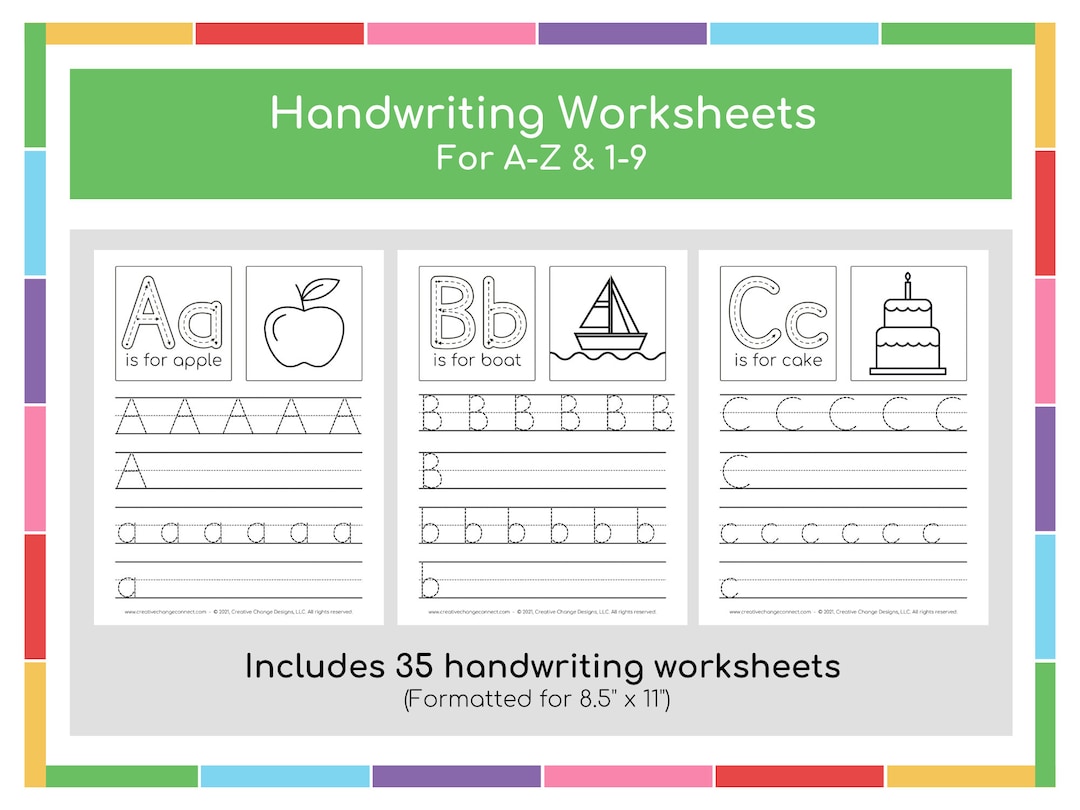 Handwriting Practice Sheets, Handwriting Practice for Kids, Handwriting ...