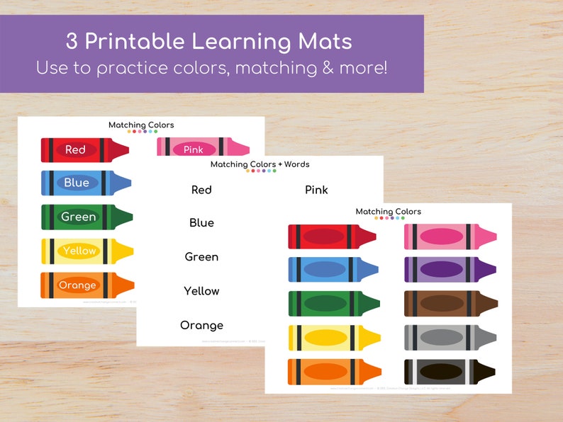 Color Busy Book, Printable Busy Binder Toddler,busy Books for Toddlers ...