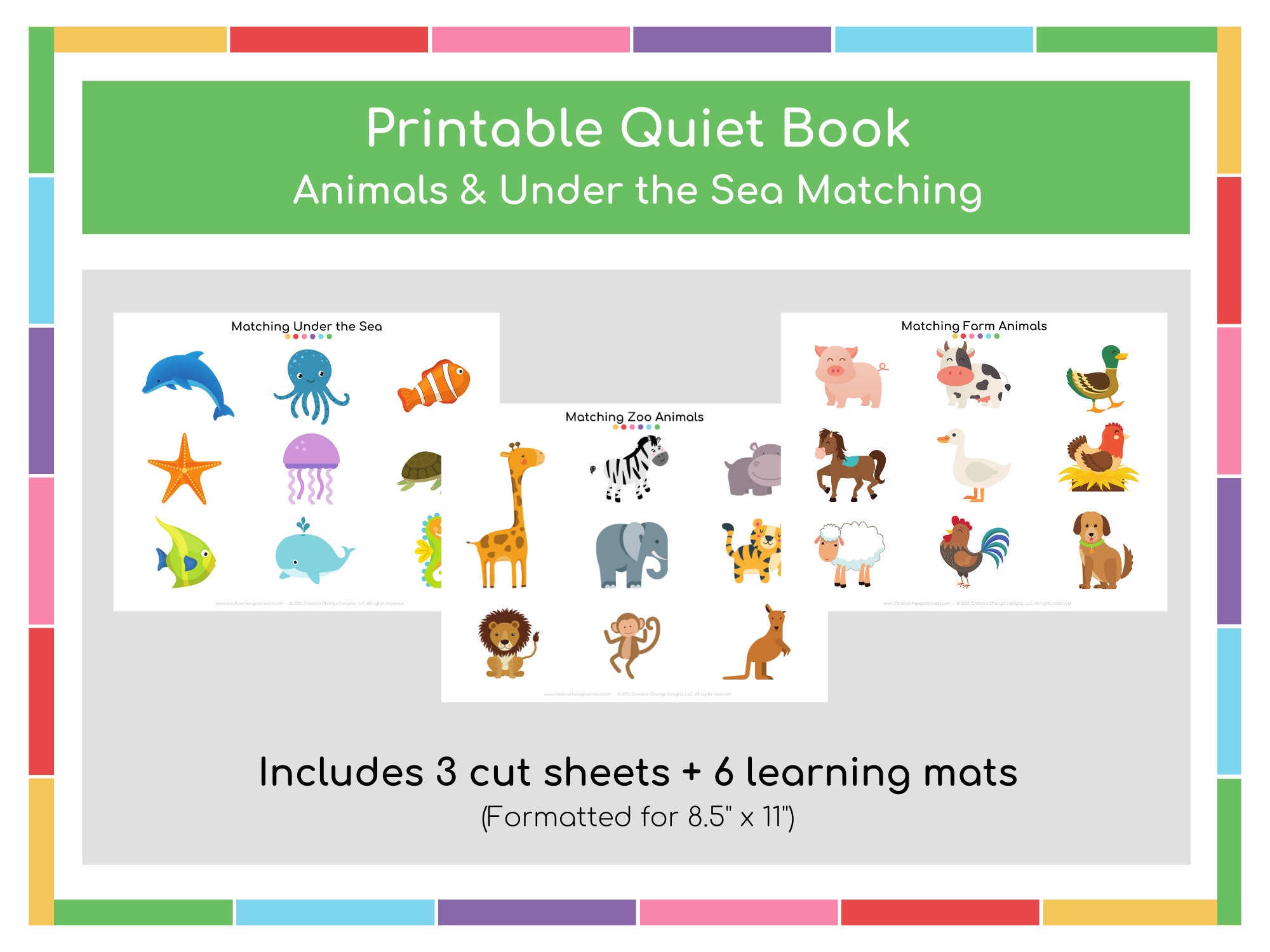 Animal Busy Book Download,quiet Book Pages,printable Busy Binder ...