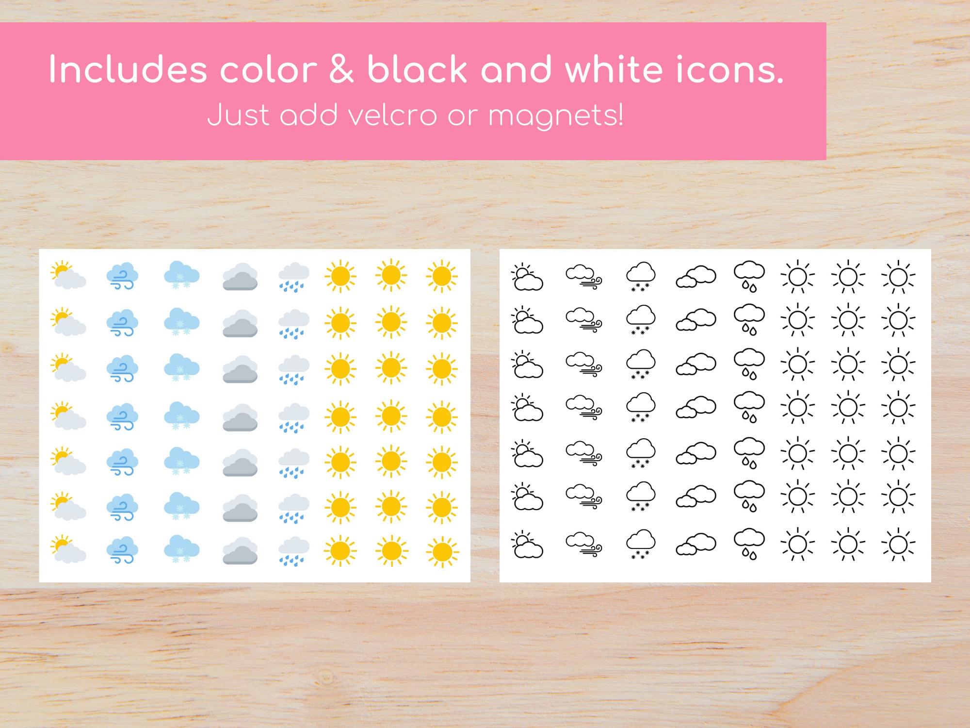 Printable Weather Calendar for Kids, Homeschool Printables, Preschool ...