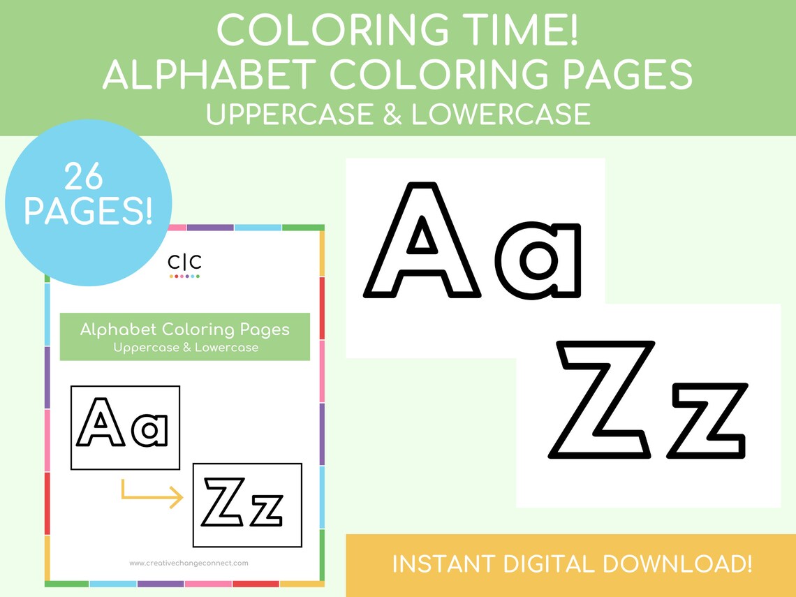 Alphabet Coloring Book, Alphabet Coloring Page Printable, Coloring ...