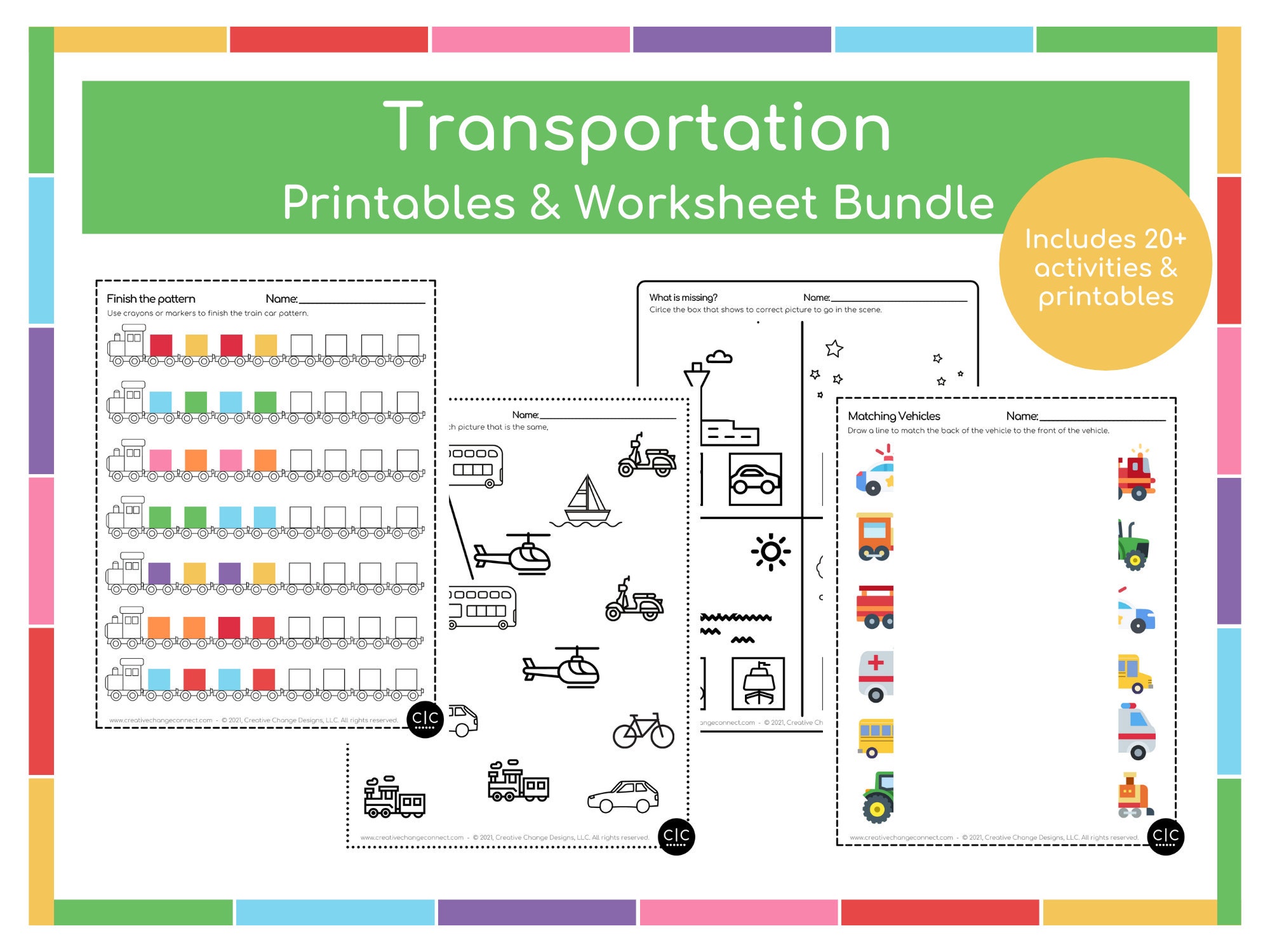 Transportation Workbook - Things That Go Worksheets - Homeschool ...