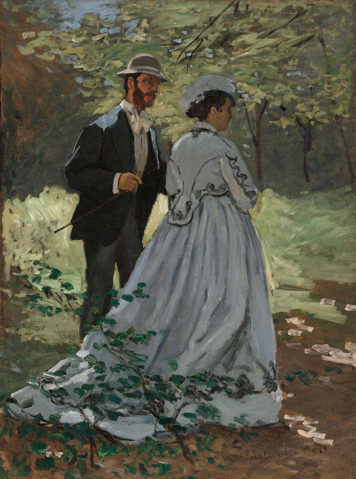 Bazille and Camille - Artist Claude Monet - Oil Painting on Canvas ...