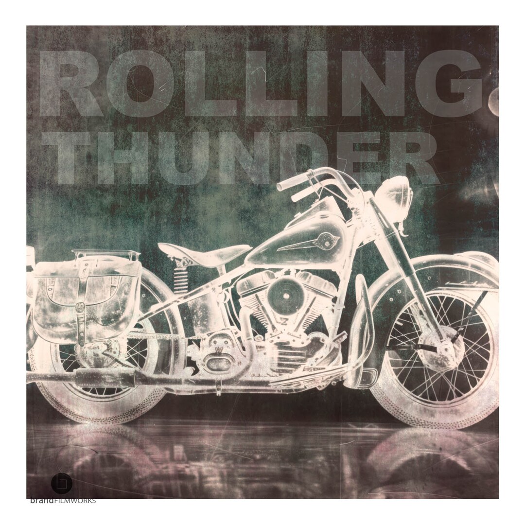 Paper Print - Rolling Thunder Wall Art - Harley Davidson - Biker Wall ...