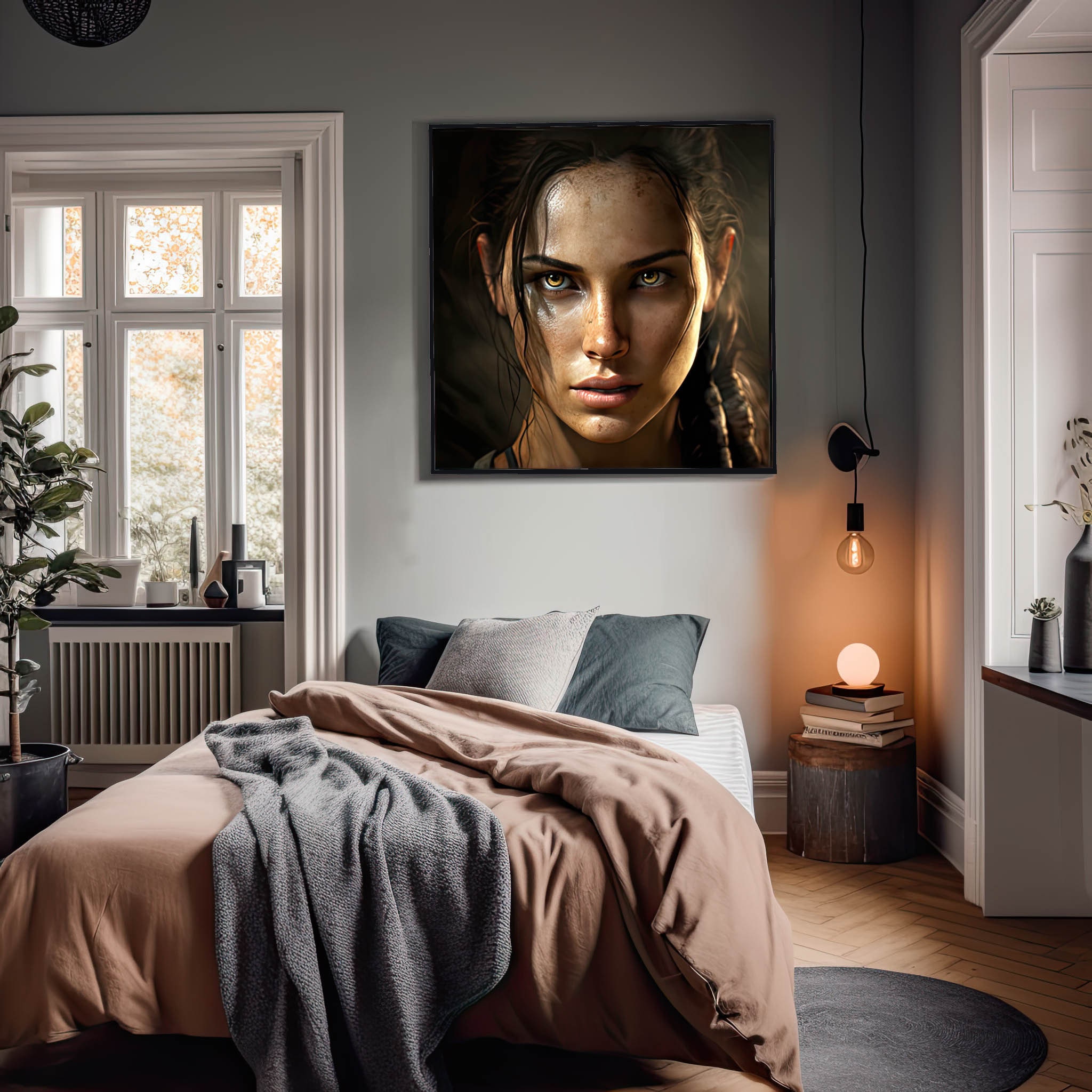 Lara Croft Framed Canvas Art Print - Etsy