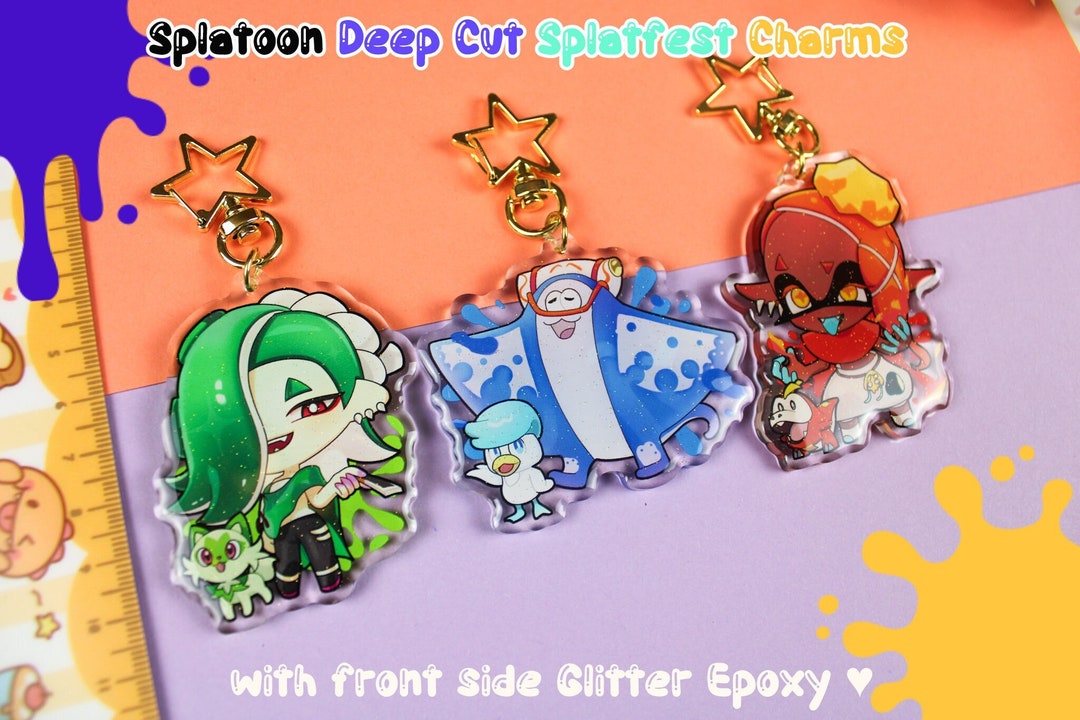 Splatoon 3 Shiver Frye Big Man Deep Cut X Pokemon Splatfest Keychain - Etsy