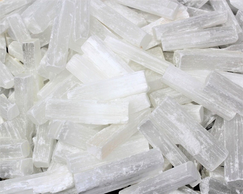 Selenite Wand: Energy Clearing & Protection (3-sticks) - Etsy