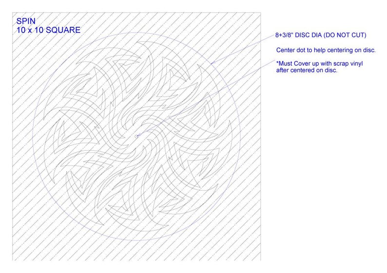 Digital Download | Spin | Disc Golf Dye Stencil | Svg, Jpeg, Png, Pdf ...