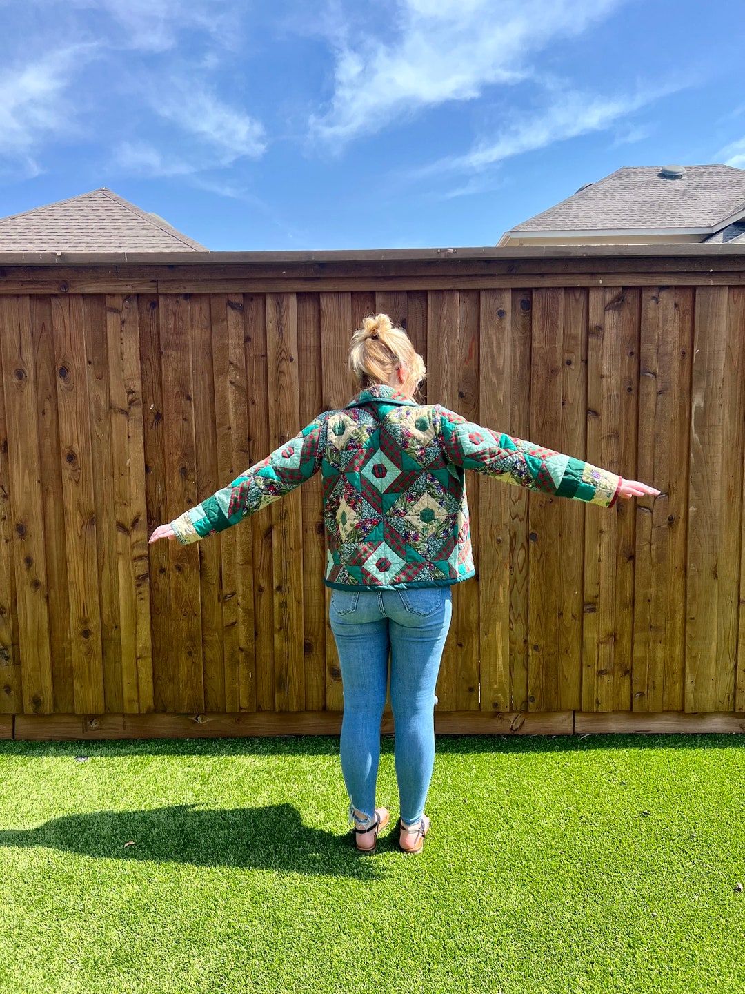 Green Quilt Jacket - Etsy