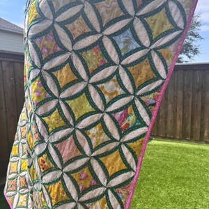 Handmade Cathedral Window Quilt - Etsy