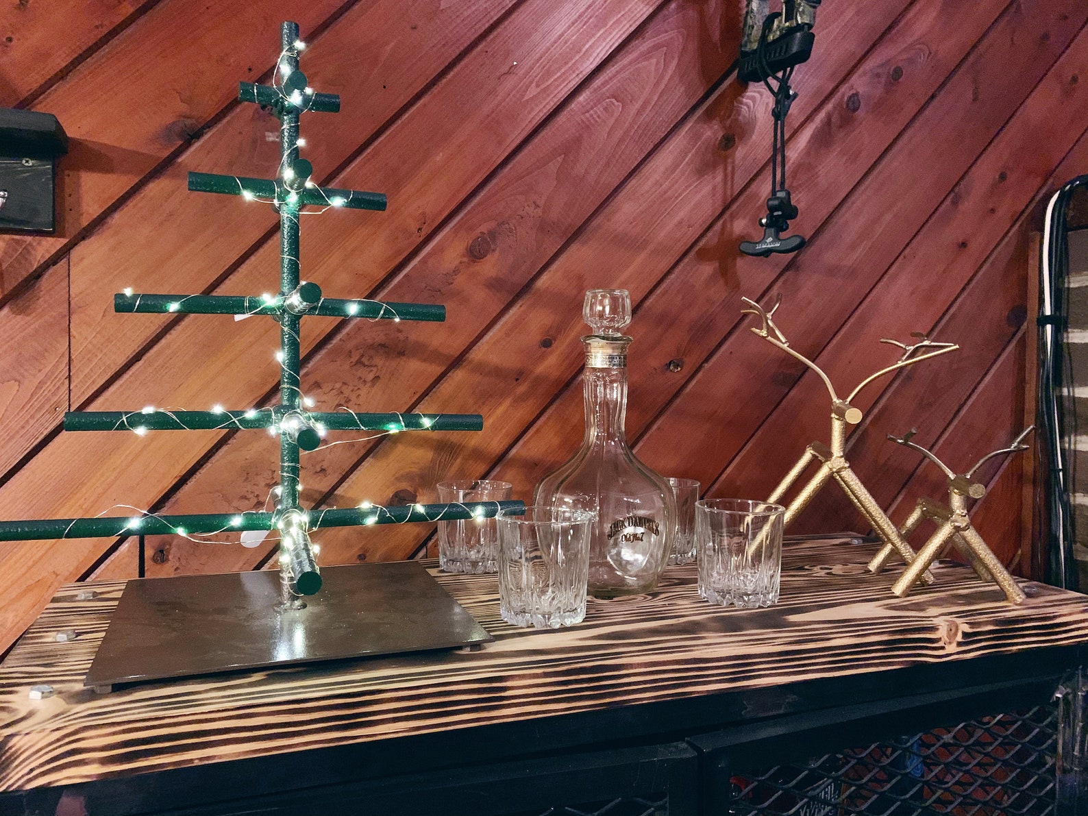 Metal Christmas Tree, Industrial Steel Christmas Decor, Industrial ...