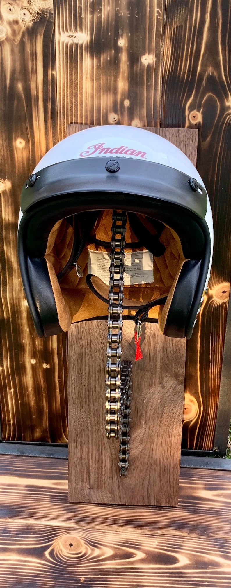 Natural Walnut Motorcycle Helmet Rack - Etsy