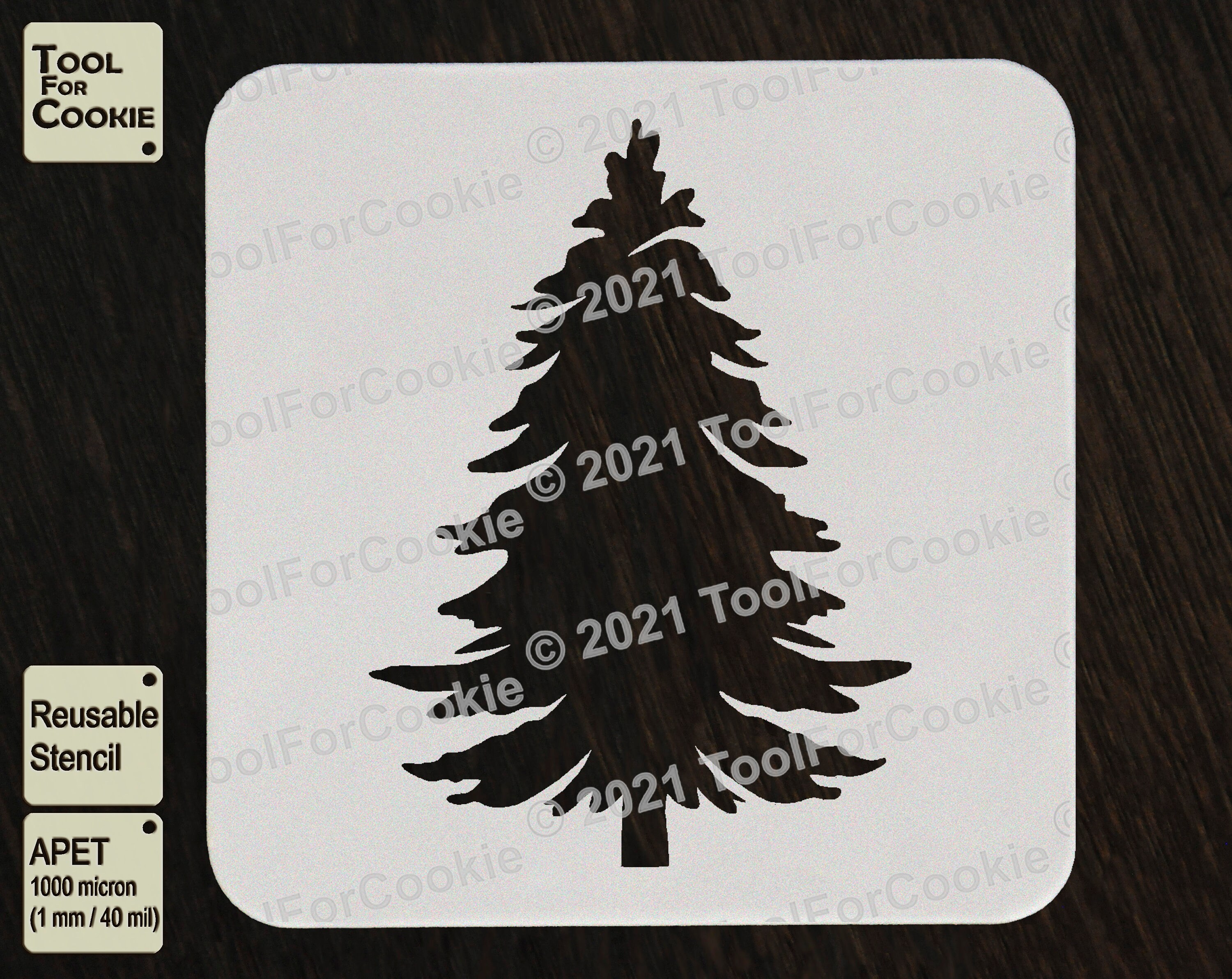 Christmas Tree Stencil Spruce Stencil | Etsy