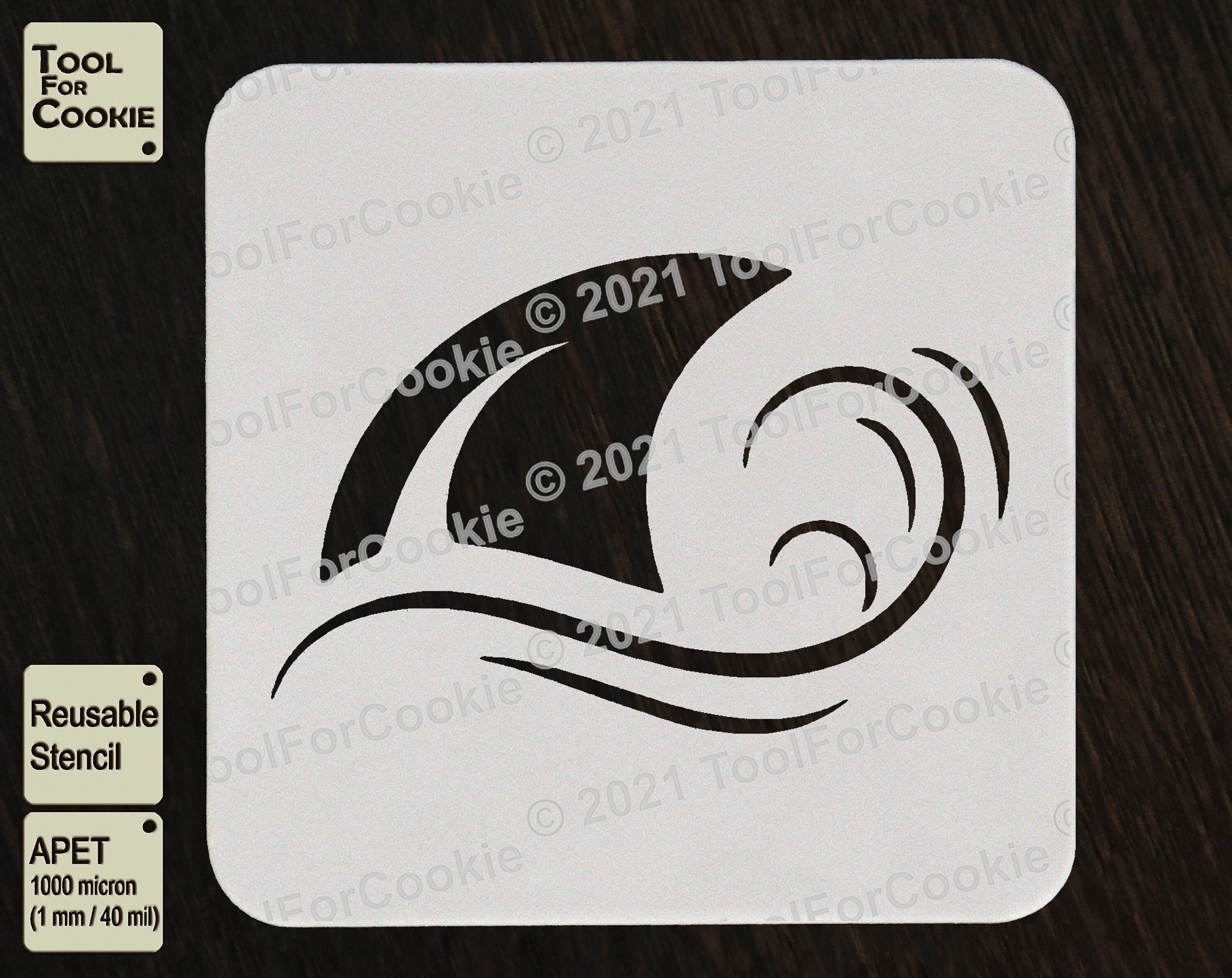 Shark Fin Stencil - Etsy