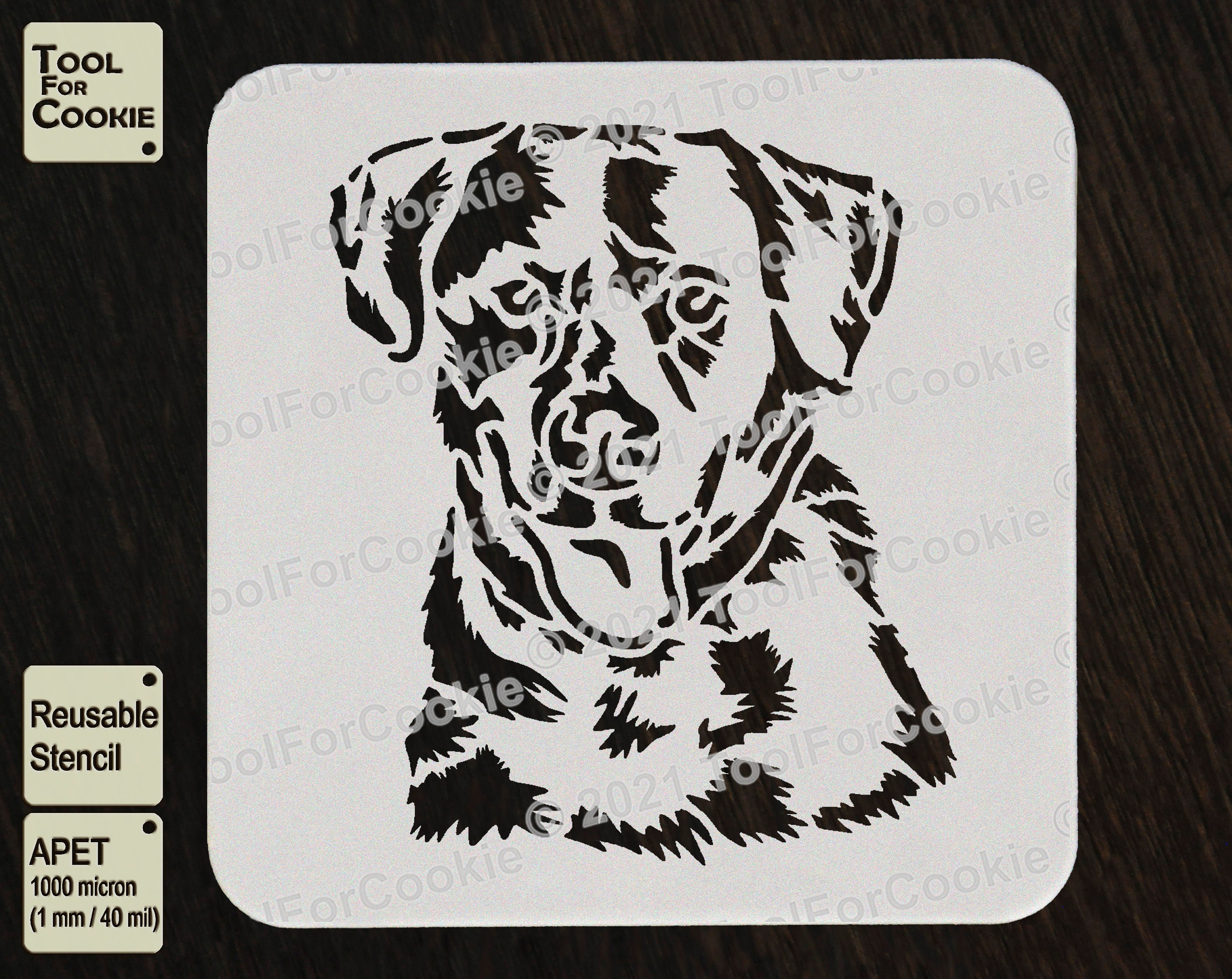 Labrador Dog Stencil Custom Stencils Any Font Any Design - Etsy