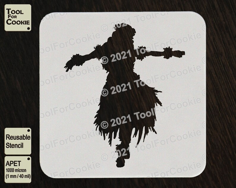 Hawaiian Hula Girl Stencil, Custom Stencil, Any Font, Any Design, Any ...