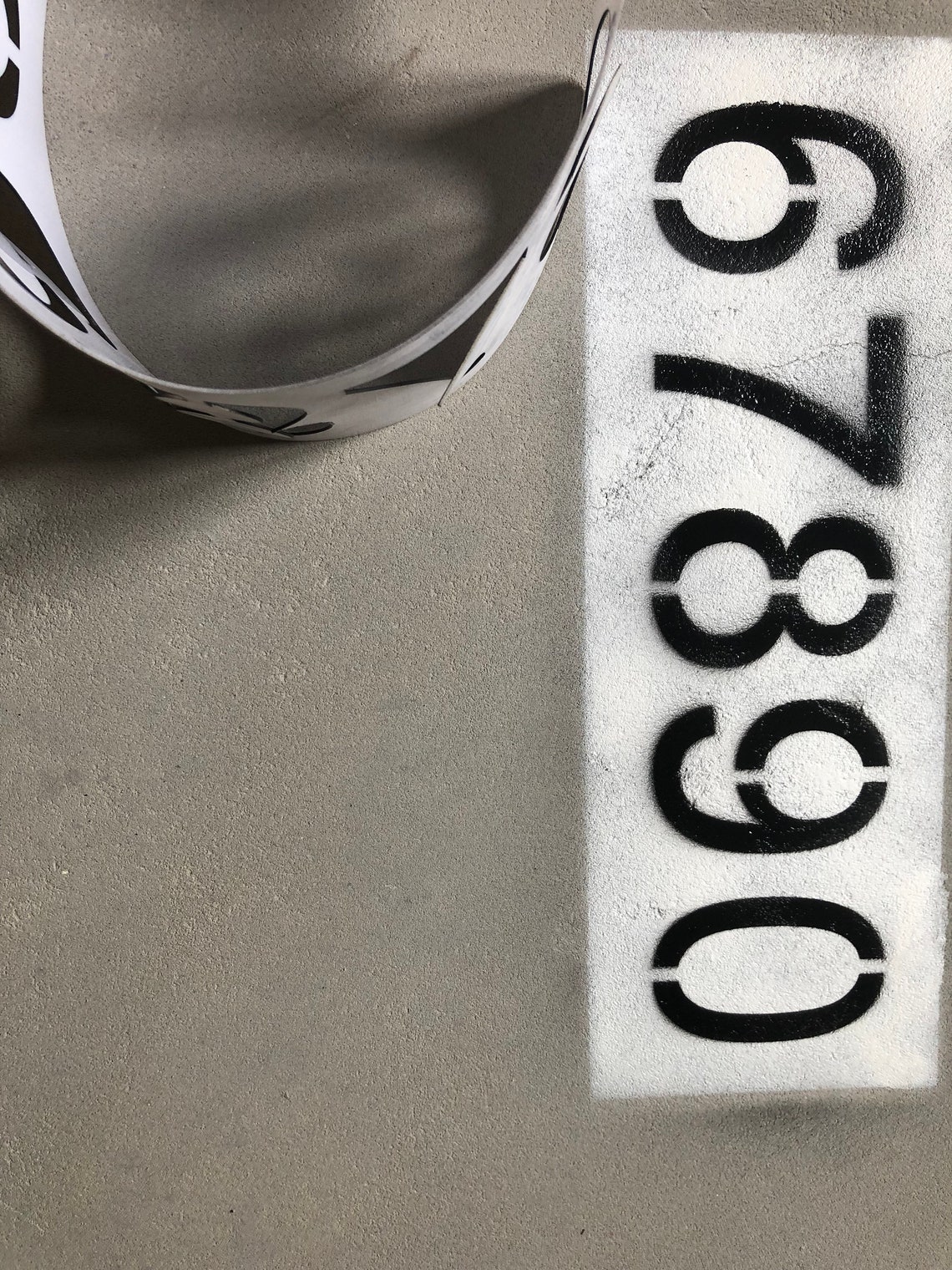 Curb House Number Stencil | Etsy