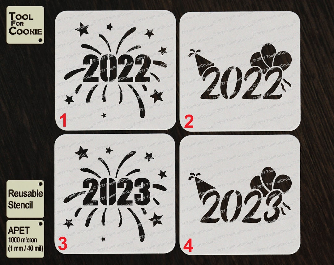 2022 Stencil, 2023 Stencil, New Year Stencil, Custom Stencils, Any Font ...
