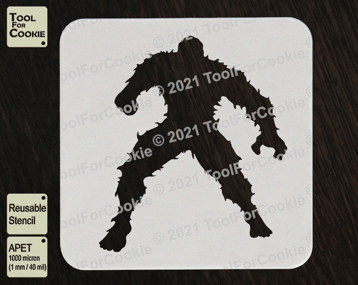 Bigfoot Stencil Sasquatch Stencil | Etsy
