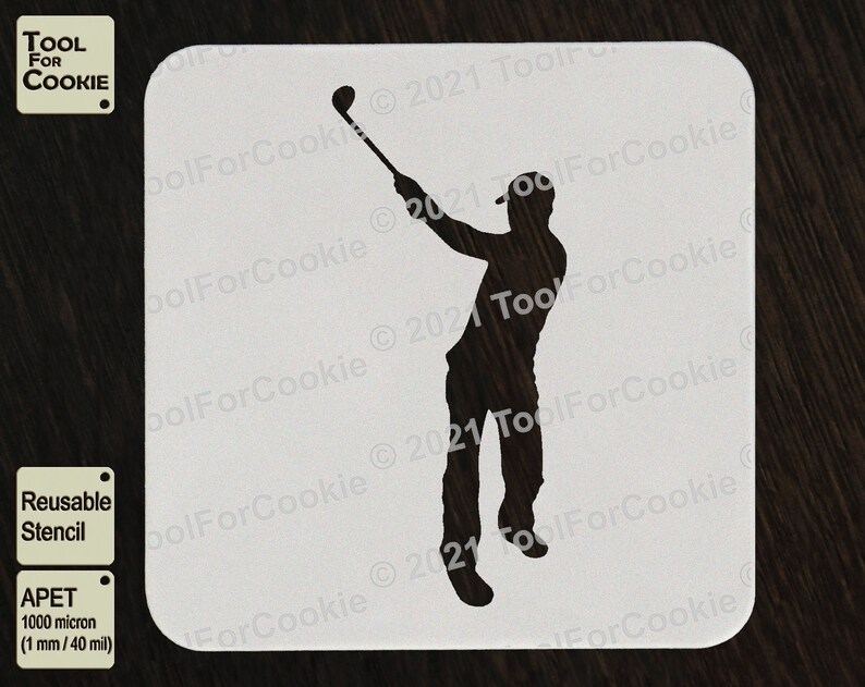 Golfer Stencil, Golf Stencil - Etsy