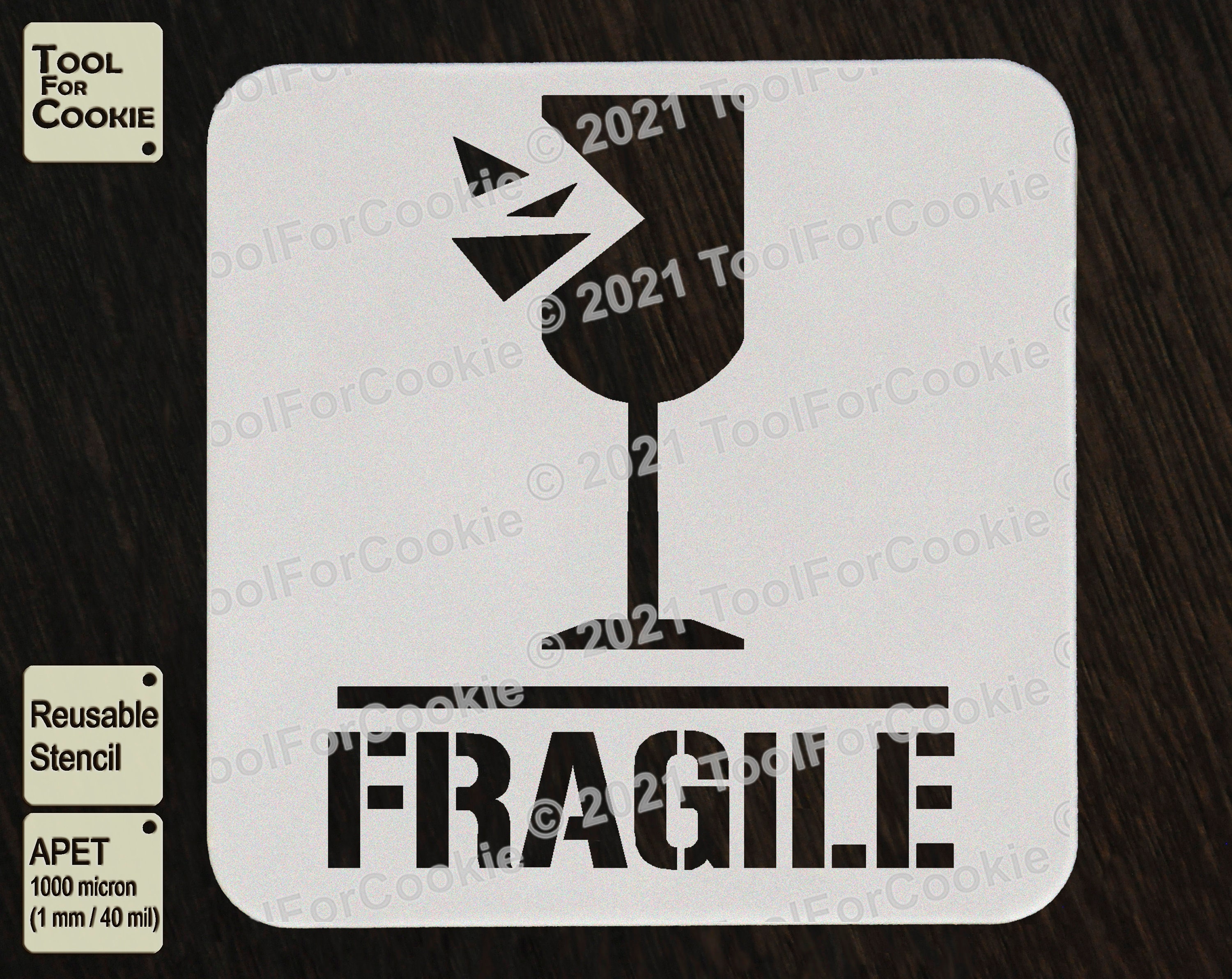 Fragile Stencil Fragile Symbol Packaging Stencil Glass | Etsy Australia