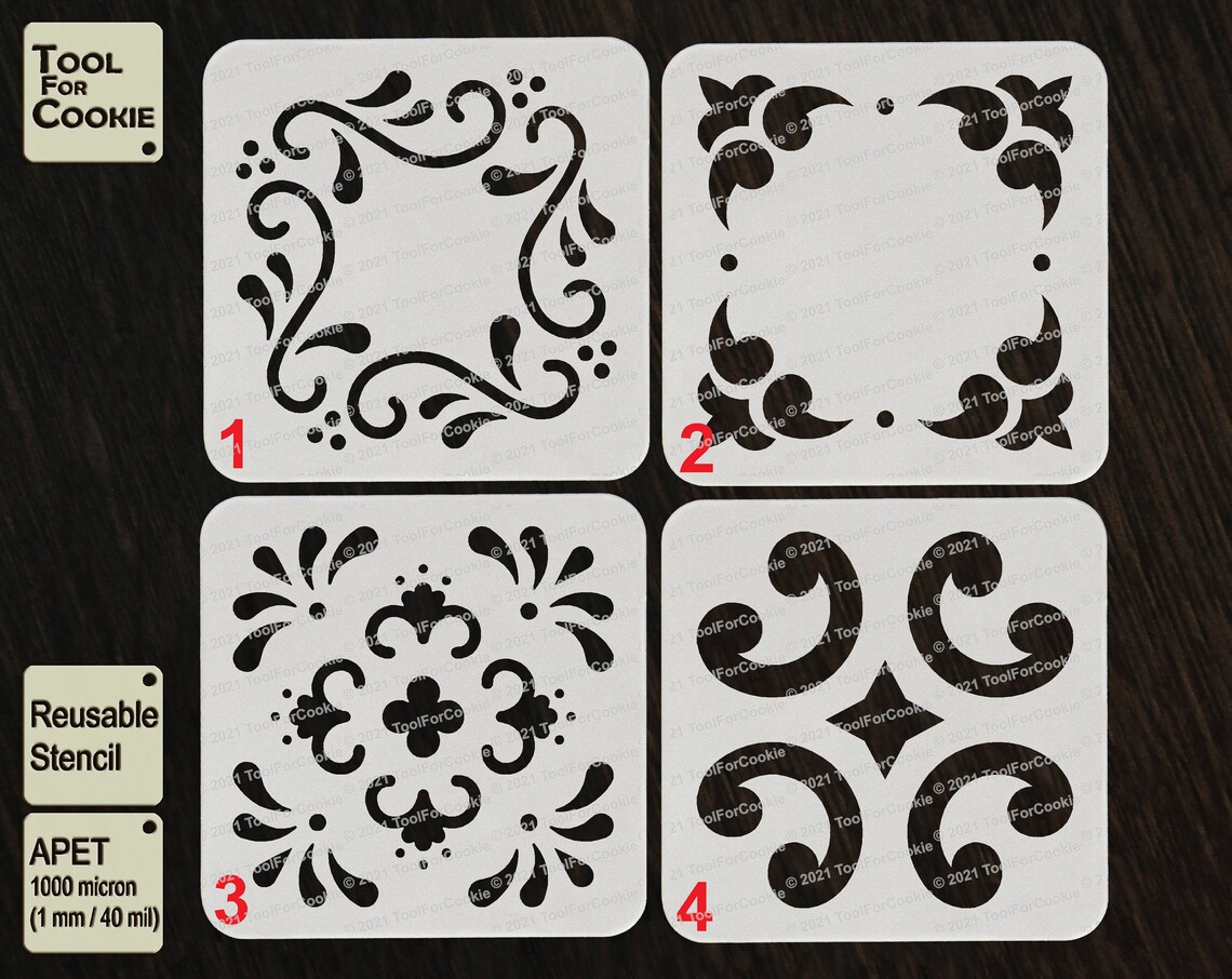 Mexican Folk Art Style Stencils Pattern Stencil Custom - Etsy