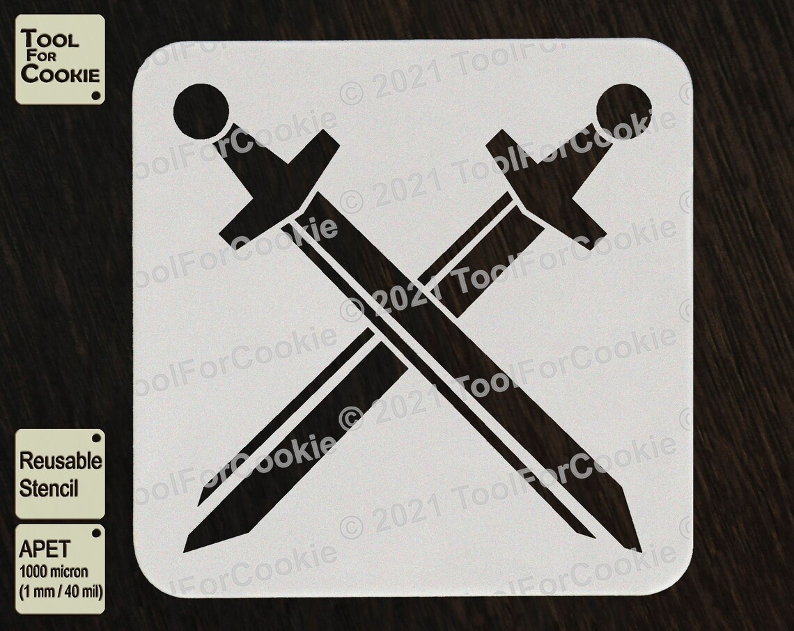 Swords Stencil | Etsy