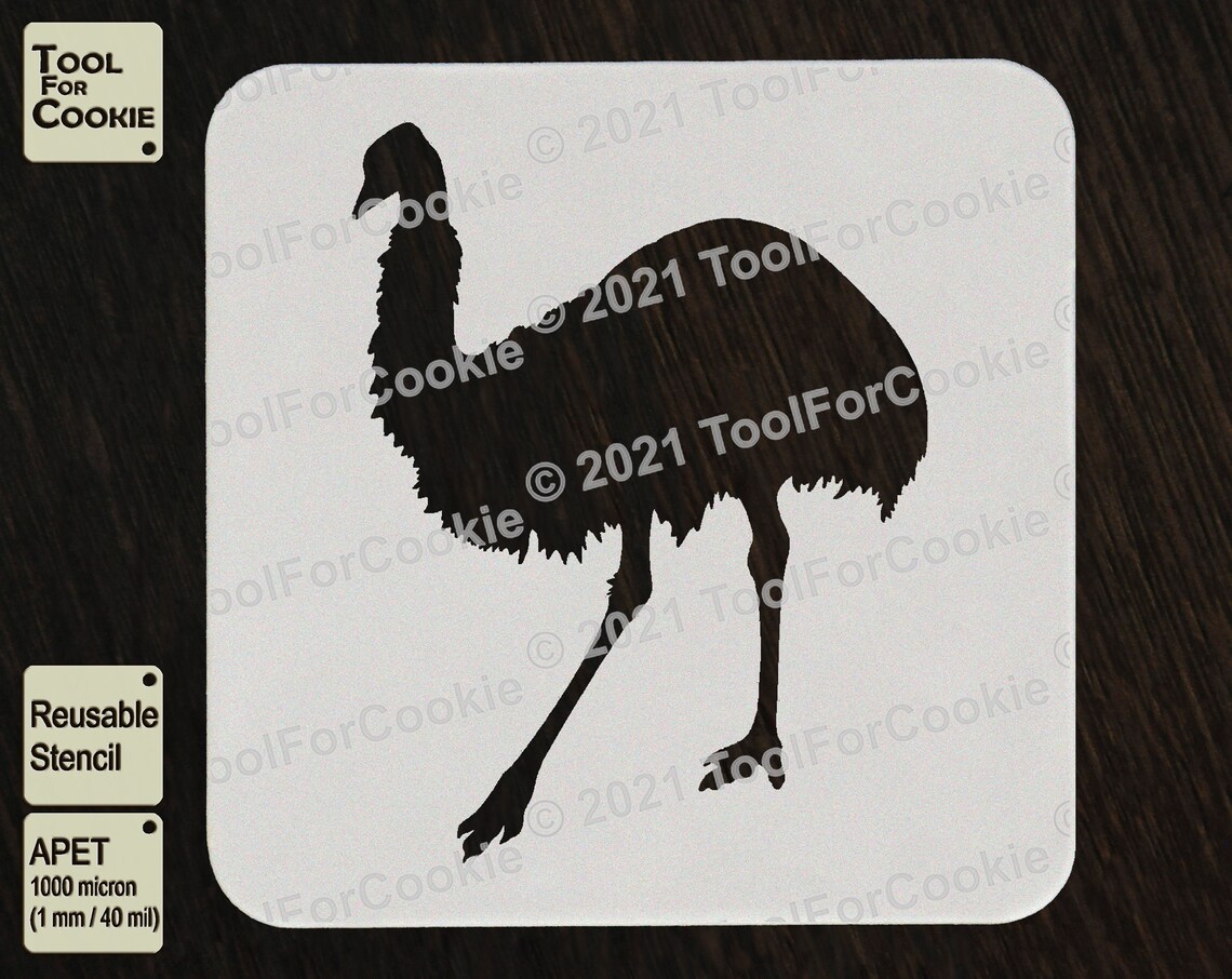 Ostrich Emu Stencil | Etsy