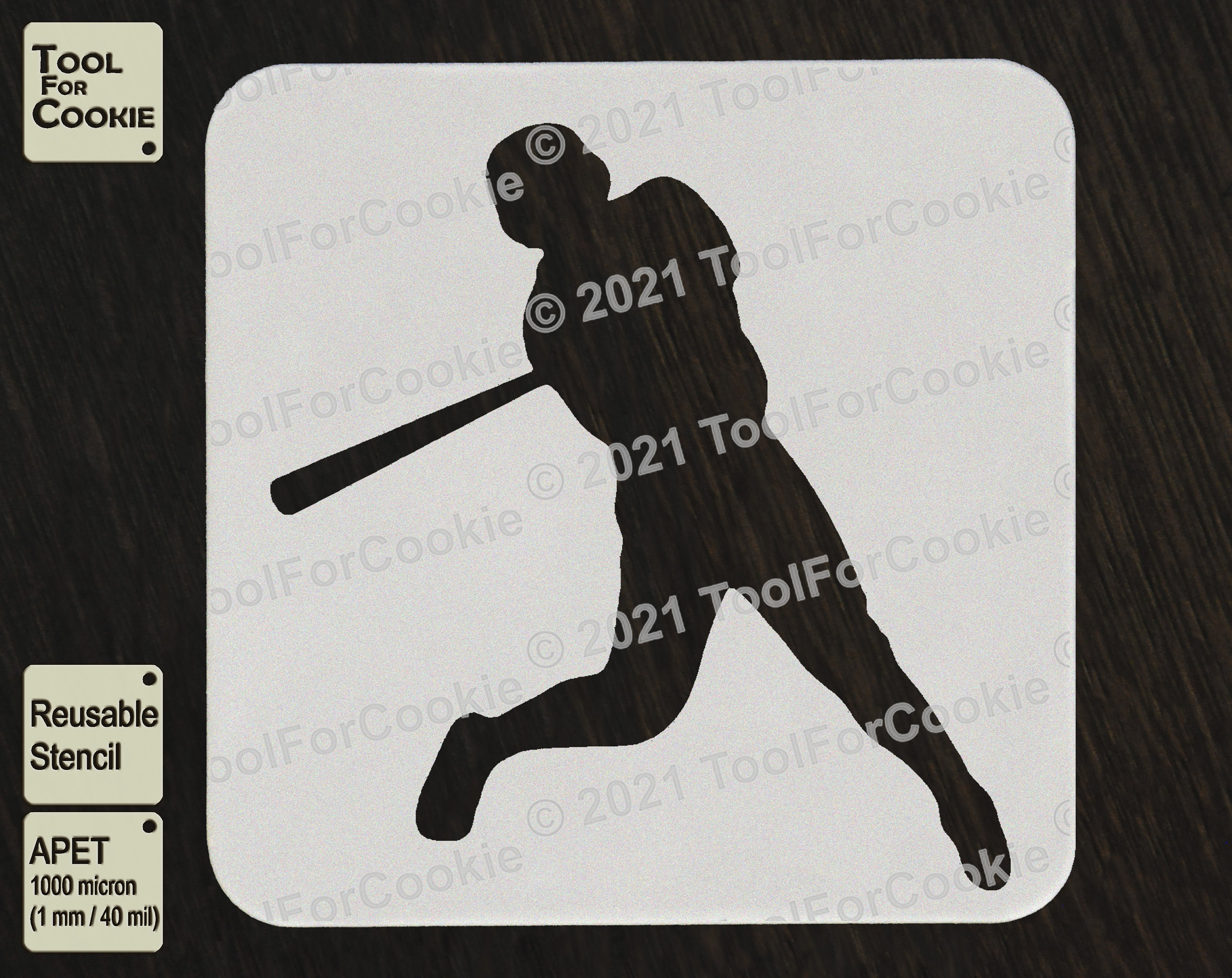 Baseball Stencil Baseball Player Stencil | Etsy