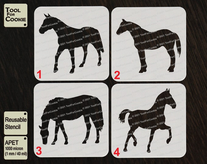 Pferd Schablone - 6 "x 6" - Pferd Malerei DIY Geschenke Handwerk ...