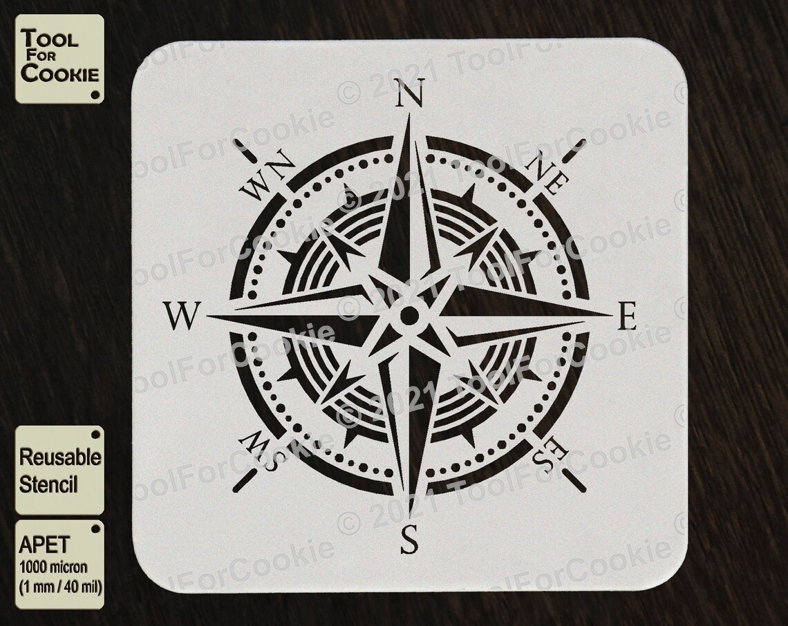 Compass Stencil | Etsy