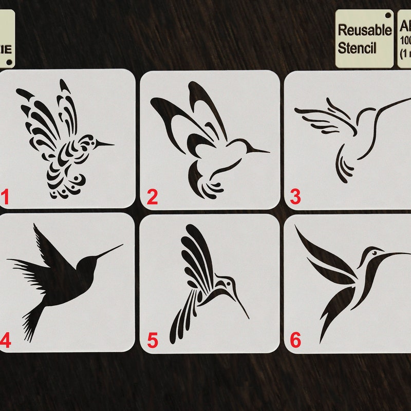 Hummingbird Stencil - Etsy