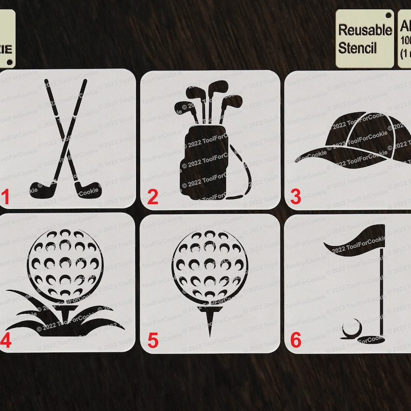 Golf Reusable Stencils - Etsy