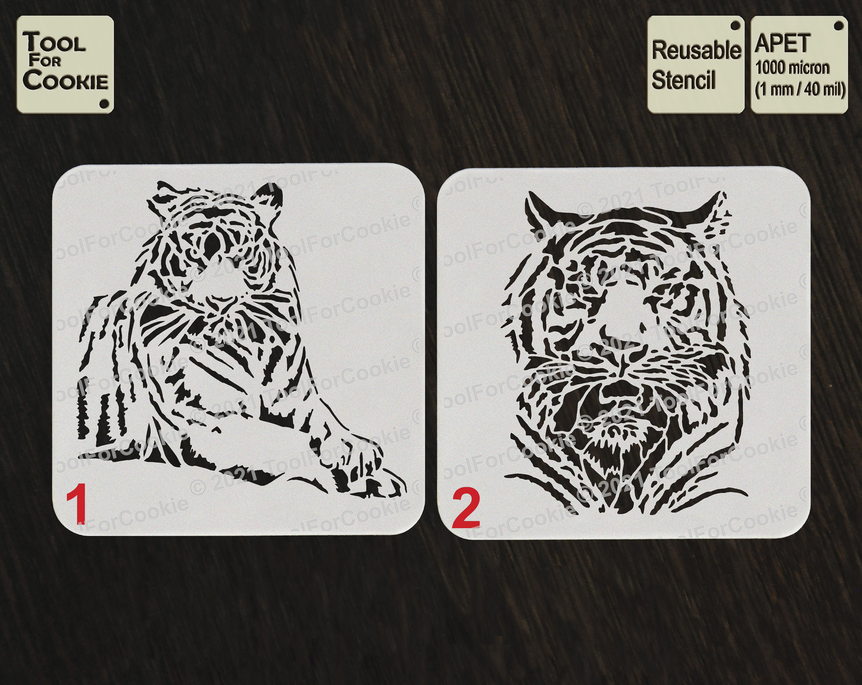Tiger Stencil Designs